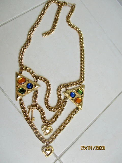 ANCIEN COLLIER &HAUTE couture" signé numéroté antique costume jewelry ...