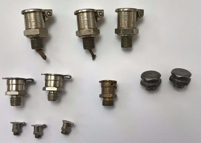 VINTAGE ENGINE FLIP-TOP cup oiler's including Partridge + one Brass ...