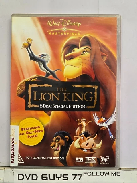 THE LION KING: 2-DISC SPECIAL EDITION (1994) DVD - Region 4 $10.25 ...