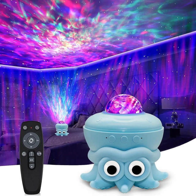 ROTATING LED NIGHT Light RGB Ocean Water Ripple Projector Lamp Kids ...