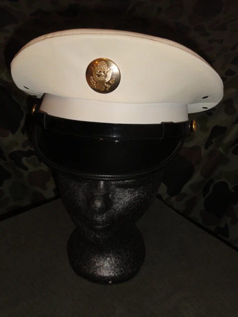 ORIGINAL US ARMY Vietnam Ära / MP Schirmmütze / Military Police Visor ...