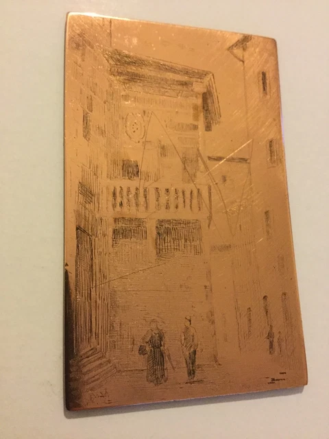 ANTICA INCISIONE SU Lastra Di Rame Matrice Per Stampe EUR 85,00 ...