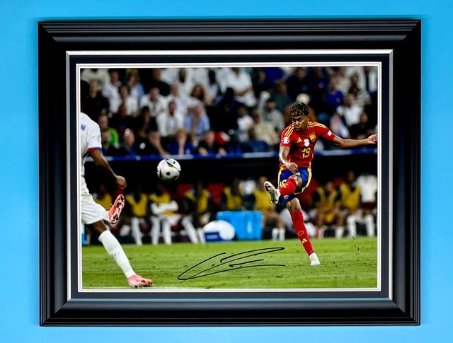 LAMINE YAMAL SIGNED Photo Framed & COA Football Autograph Spain Poster ...