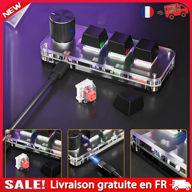 MINI MECHANICAL KEYBOARD Bluetooth-Compatible Macro Programmable ...