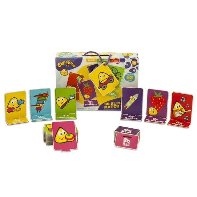 CBEEBIES 3D ALPHABET Match Cards (Learn Words and Colours) For ages 18 ...