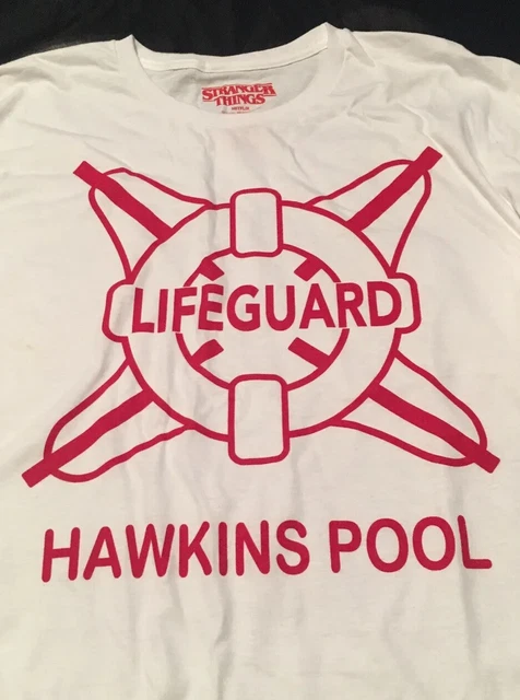 LIFEGUARD HAWKINS POOL Stranger Things - Netflix TV Series T-Shirt Size ...