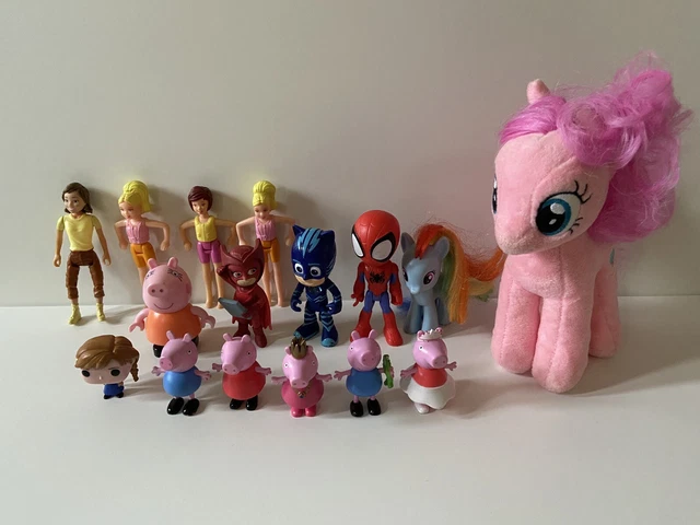 MIXED TOY CHARACTER Figures Bundle 16 Items MLP Peppa Pig PJ Masks £8. ...
