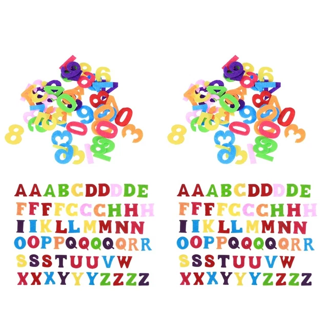 2 COUNT FABRIC Alphabet Letters Sewing Felt Adhesive Numbers for ...