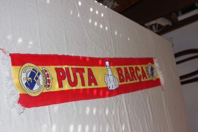 BUFANDA DE FUTBOL ULTRAS DEL REAL MADRID PUT BARCA CON COLORES BANDERA ...