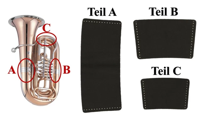 HANDMADE HAND GUARD For Tuba Made From Real Leather £31.16 - PicClick UK