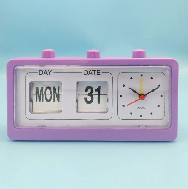 BEDSIDE DIGITAL CLOCK Desk Alarm Clock Day Date Display Time Calendar £ ...