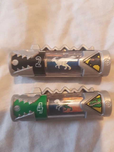 POWER RANGERS DINO Charge Chargers 2 Parasaurolophus 4 Velociraptor ...