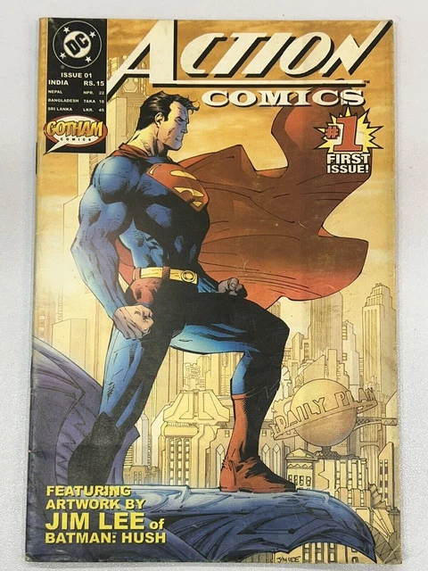 ACTION COMIC 1ER numéro Superman DC Gotham INDIAN Variante G à VG EUR ...