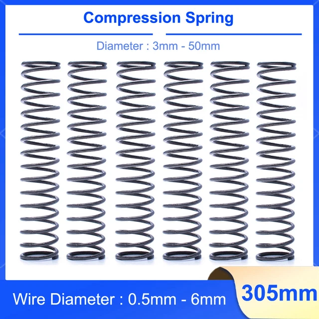 COMPRESSION SPRING 3MM -50mm Diameter & 305mm Length Pressure Small ...