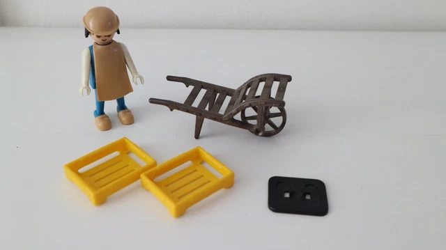 PLAYMOBIL 3369 LOT agriculteur médiéval, fermier, château, ouvrier ...