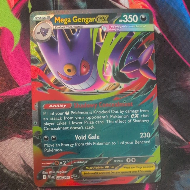 POKEMON | MEGA Gengar EX | Phantasmal Flames 056/094 | Double Rare Holo ...