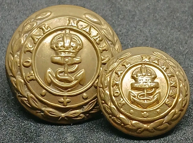ROYAL MARINE KC Military Buttons (Large 23mm Medium 17.5mm) By Smith ...