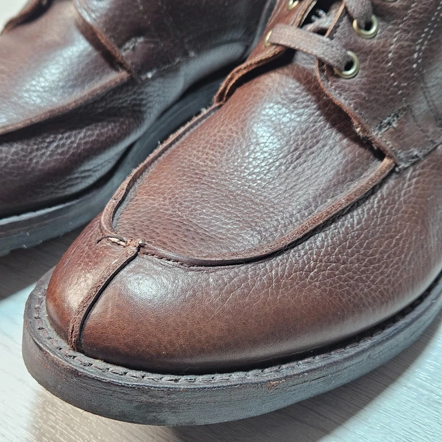 ALLEN EDMOND PORT Washington Dark Walnut Brown Pebble Leather Lace ...