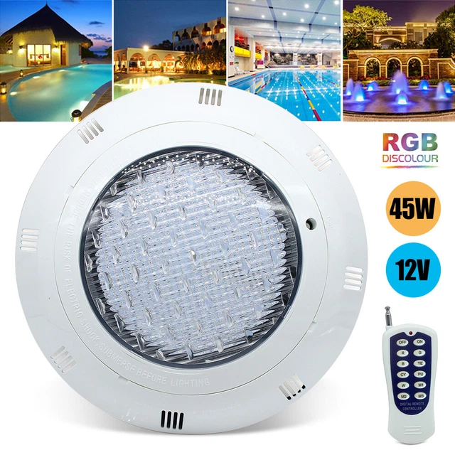 US 12V 36W/45W RGB Swimming Pool Light LED Underwater Lamp Waterproof ...