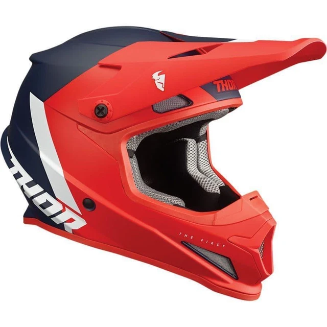THOR SECTOR CHEV Adult Motocorss Helmet - Red/Navy £89.99 - PicClick UK