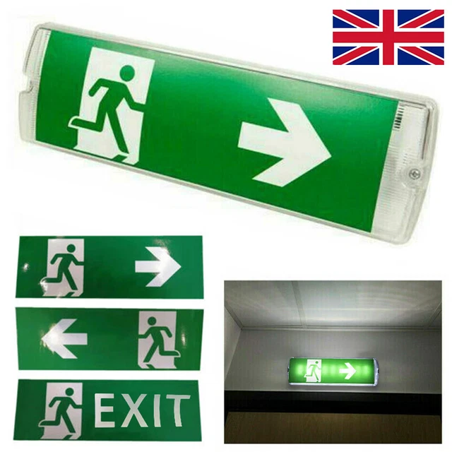LED EMERGENCY LIGHT Down Bulkhead Exit Sign Ip65 Maintained Or Non ...