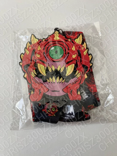DOOM ETERNAL CACODEMON Demon Eye Lanyard ID Badge Holder + PVC Figure ...