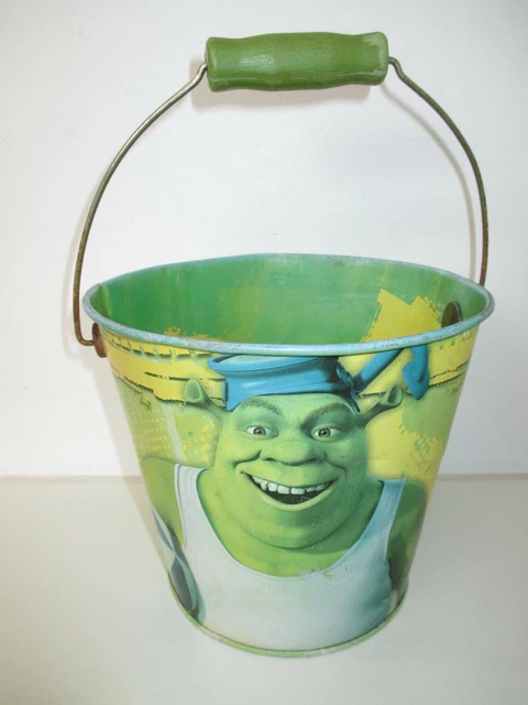 2004 SHREK 2 Collectible Shrek and Donkey Metal Bucket with Handle RARE ...