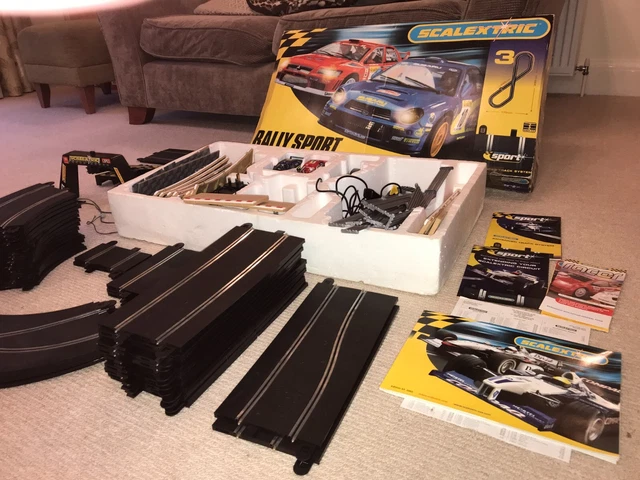 SCALEXTRIC SET WITH Loads Of Extra Kit Bundle, Easyfit Adv Track, Make ...