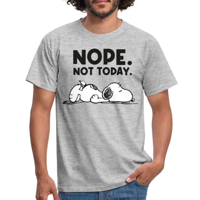 PEANUTS SNOOPY NOPE Not Today Bürohumor Männer T-Shirt EUR 20,69 ...