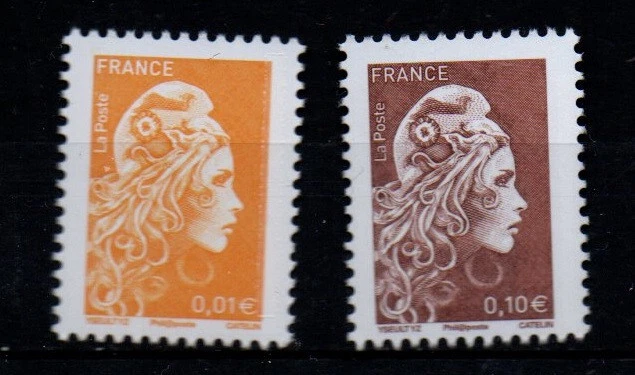 FRANCE TIMBRES NEUFS** n° 5248 et 5250 marianne d'YZ légende Phil@poste ...