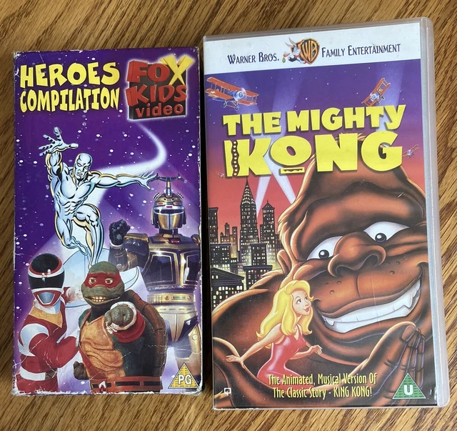 CHILDREN’S PAL VHS Tape Fox Kids Video Heroes Compilation & Mighty Kong ...