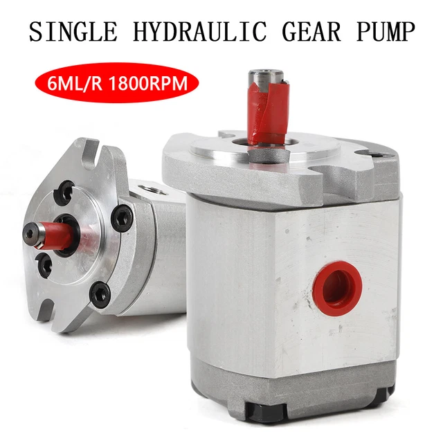 MINI HIGH PRESSURE Hydraulic Gear Pump SAE Flat Key 6ML/R 3200RPM 21MPa ...
