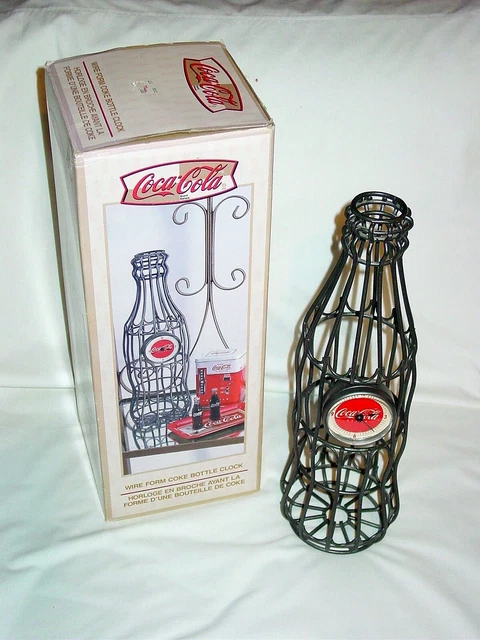 RARE HTF COCA Cola FORME FILAIRE BOUTEILLE DE COKE HORLOGE San ...