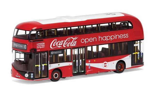 MINIATURE BUS CORGI London Coca Cola auto 1:76 diecast Modélisme Coke ...