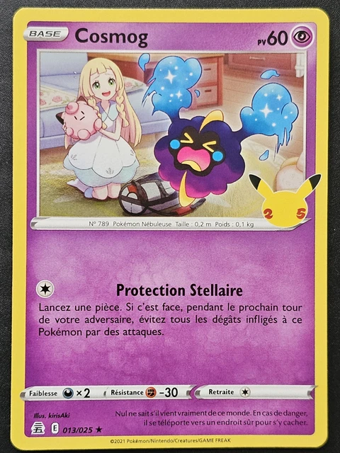 CARTE POKÉMON HOLO Cosmog 013/025 Célébrations 25eme Anniversaire FR ...