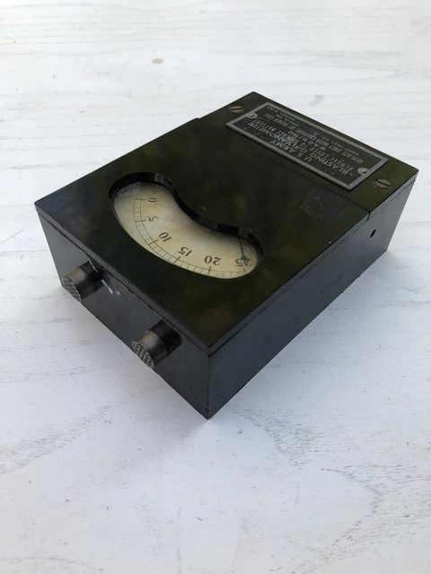 US ARMY WW2 Blasting Galvano Meter Model E 80 Rare Vintage Galvanometer ...