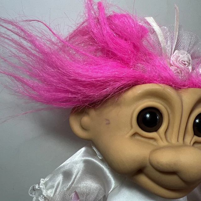 VINTAGE TROLL DOLL Toy Bride 8” Russ Pink Hair £19.99 - PicClick UK