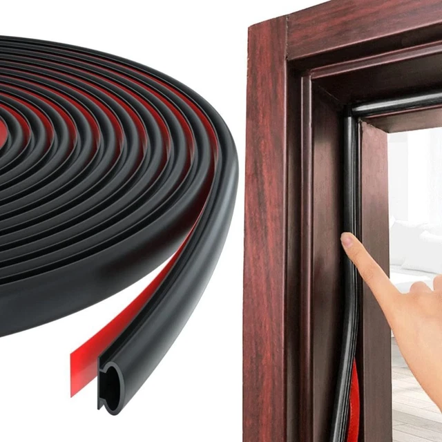 D SHAPE DOOR Weather Stripping Black Door Seal Strip Doors and Windows EUR 12,97 - PicClick FR