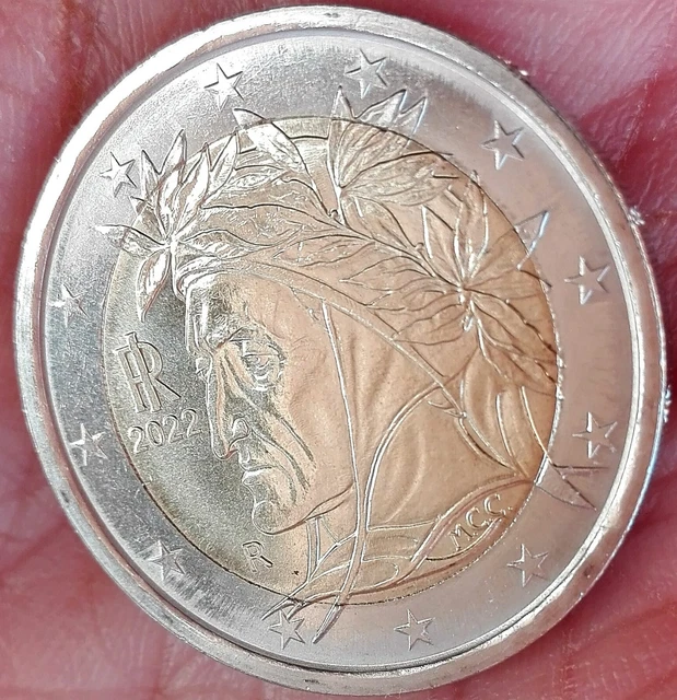 MONETA 2 EURO Dante Alighieri 2022 Valore intrinseco altissimo 2° serie ...