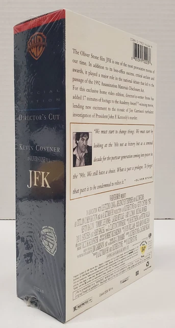 JFK VHS 1999 2 Tape Box Set Extended Directors Cut Letterboxed New ...