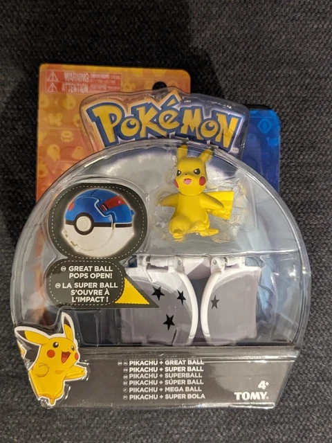 POKÉMON PIKACHU + Great Ball Action Figure Pack 2017 Nintendo Tomy New ...
