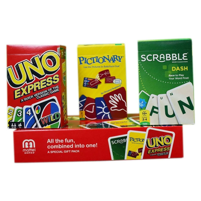 MATTEL GAMES UNO Express, Pictionary, Scrabble Pack de 3 EUR 11,47 ...