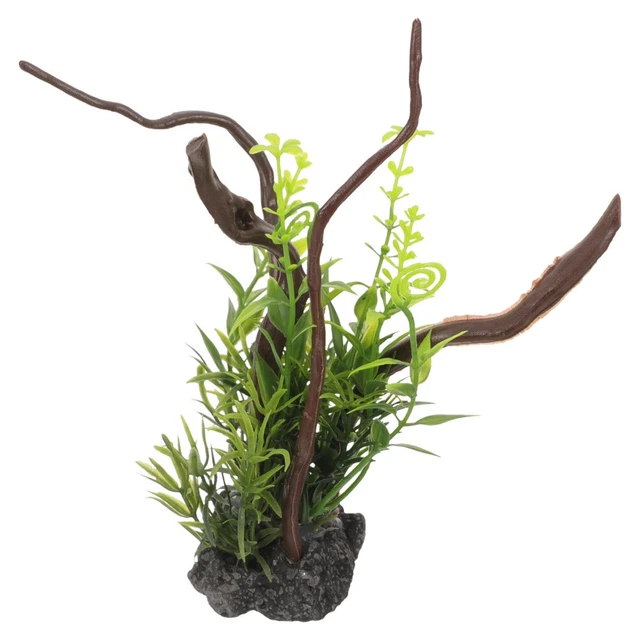 FAKE PLANT FISH Tank Ornament Tree Roots Aquarium Decor Decorations $19 ...
