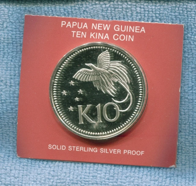 1976 PAPUA NEW Guinea PNG 10 Kina Proof Coin Sterling Silver J-199 EUR ...