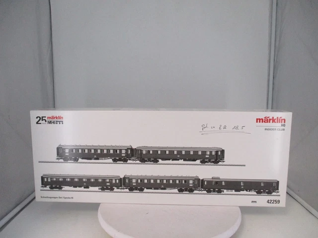 MÄRKLIN SPUR H0 42259 Personenwagen Schnellzugwagen-Set / Epoche III in OVP EUR 189,90 - PicClick DE