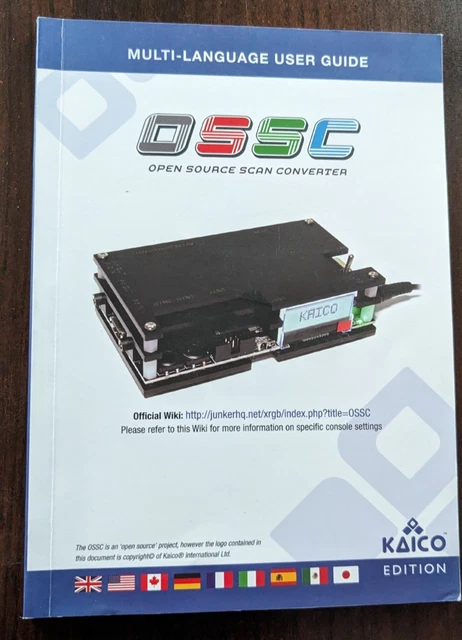 OSSC OPEN SOURCE Scan Converter USER GUIDE MANUAL BOOKLET ONLY £5.50 ...