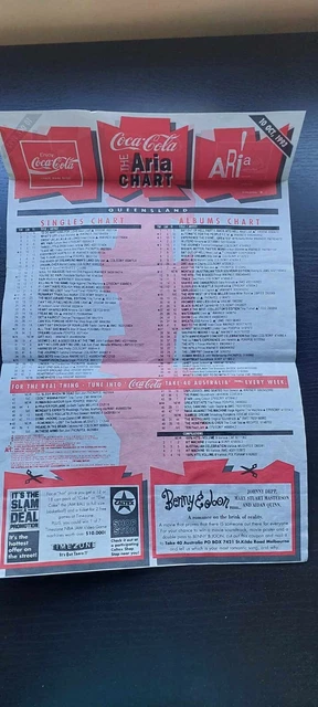 COCA COLA ARIA TOP 50 POP CHART 5 10th Oct 1993 record music flier Meat ...