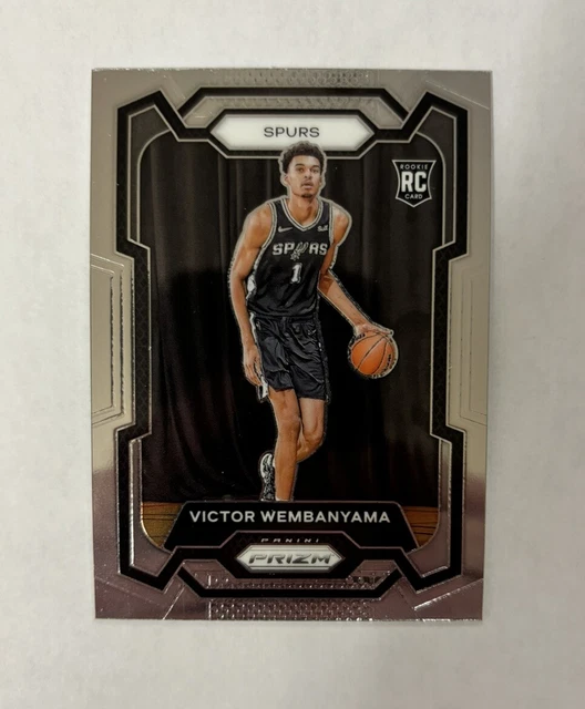 2023-24 PANINI PRIZM VICTOR WEMBANYAMA Base Rookie Card RC #136 Spurs 2 ...
