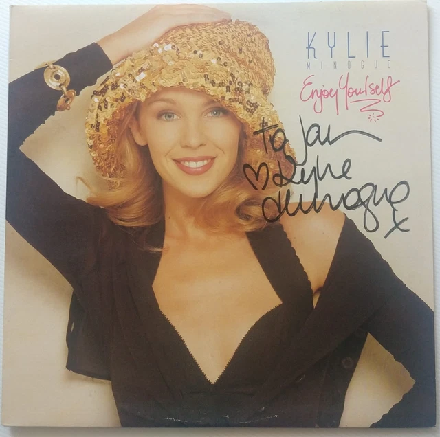 RARE SIGNED (FULL Signature) Kylie Minogue Album - Enjoy Yourself 12 ...