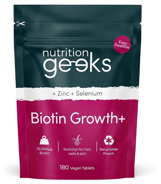 BIOTIN HAIR GROWTH Supplement 180 Vegan Tablet £11.86 - PicClick UK